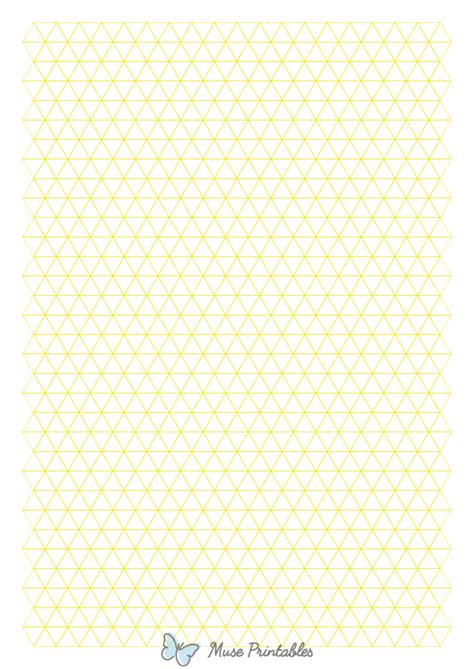 Printable 1 Cm Yellow Triangle Graph Paper For A4 Paper