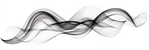 Abstract Black Wave Background Design Elegant Flowing Lines Swirls Curves Stock Illustration