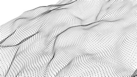 흰색 배경에 추상적인 물결 입자의 파동 빅 데이터 신경총 효과 기술 배경 3d 렌더링 0명에 대한 스톡 사진 및 기타 이미지 Istock