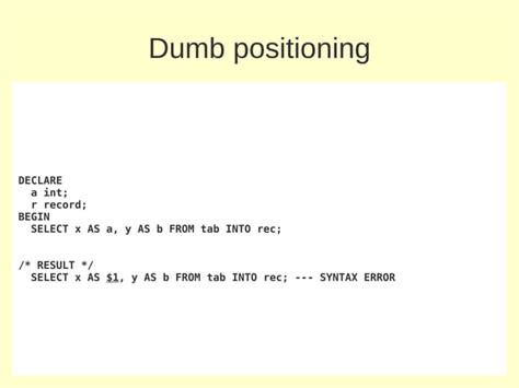 Plpgsql Internals Ppt