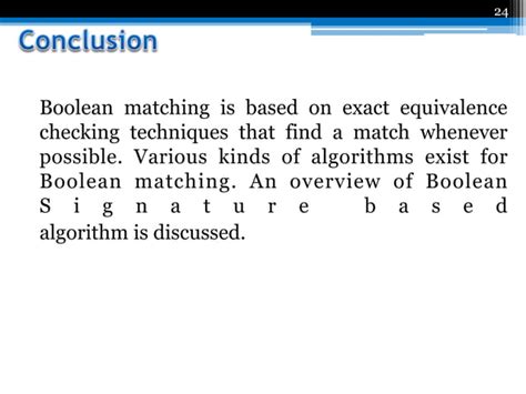 Boolean Matching In Logic Synthesis Ppt