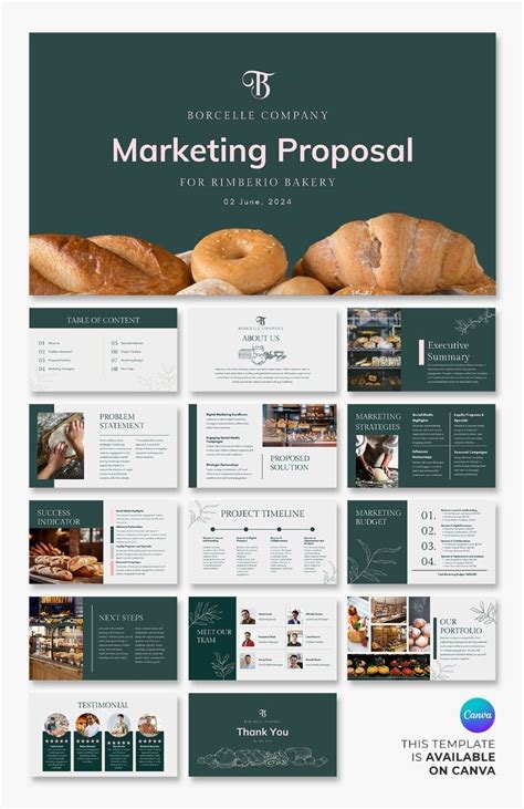 Bakery Marketing Proposal Template For Small Businesses Layout Per