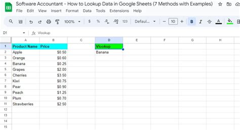 How To Lookup Data In Google Sheets Methods With Examples