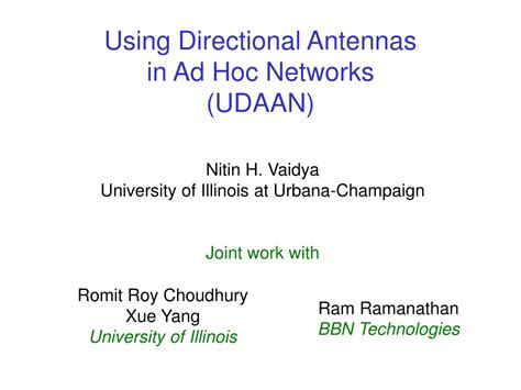 ppt using directional antennas in ad hoc networks udaan powerpoint