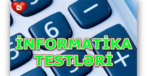 Informatika Testleri Magistr Ol