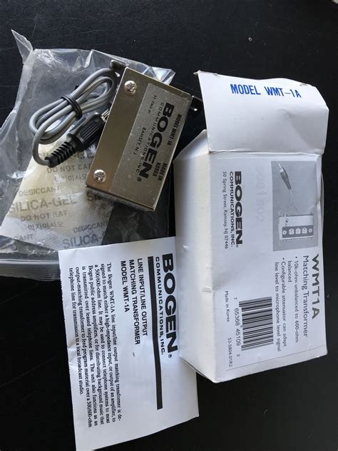 bogen wmt 1a input matching transformer values mavin