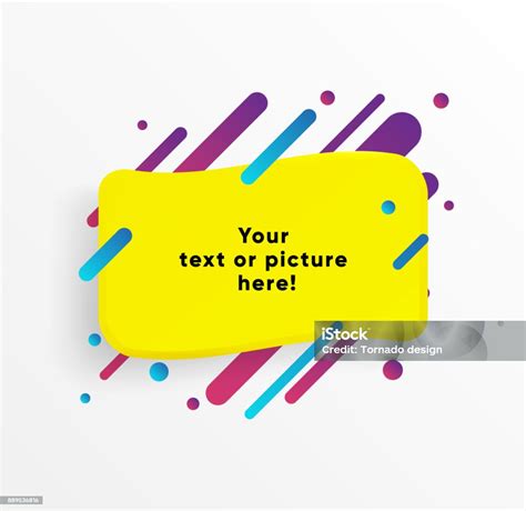 견적에 대 한 노란색 및 동적 텍스트 상자입니다 고품질 벡터 일러스트입니다 3차원 형태에 대한 스톡 벡터 아트 및 기타 이미지 3차원 형태 개념 개념과 주제 Istock