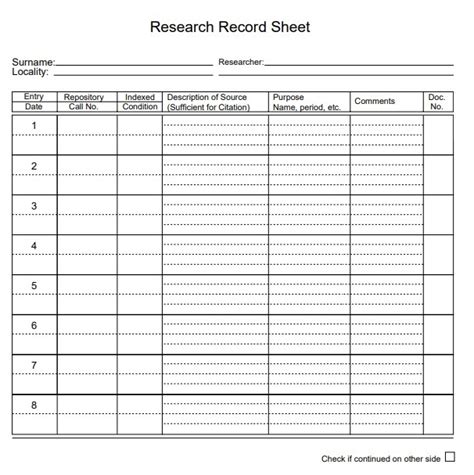 Research Log Templates 11 Free Printable Word And Pdf Formats Samples Examples