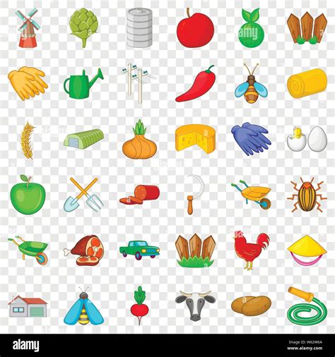 Tree Icons Set Cartoon Style Stock Vector Image Art Alamy