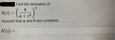 Answered Find The Derivative Of H 2 ° … Bartleby