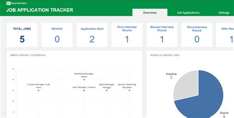 Job Application Tracker Excel Template Excel Wonders