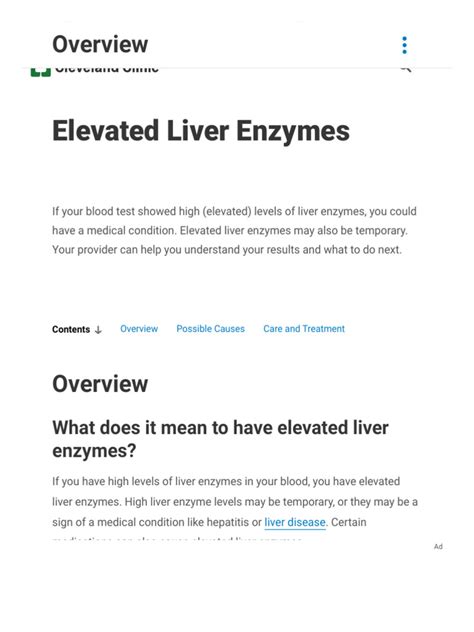 Elevated Liver Enzymes What Is It Causes Prevention And Treatme Pdf
