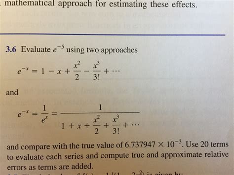 solved mathematical approach for estimating these effects