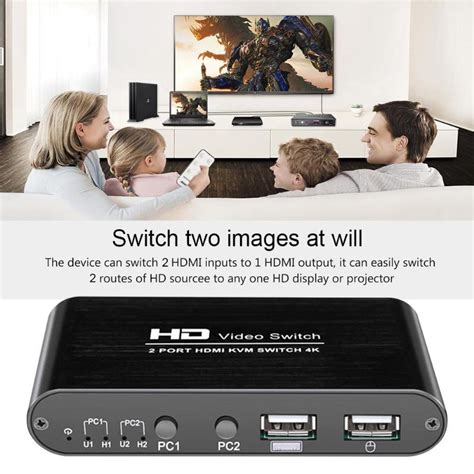 Port Hdmi Kvm Switch Kx K Ultra Hd Switcher Grandado