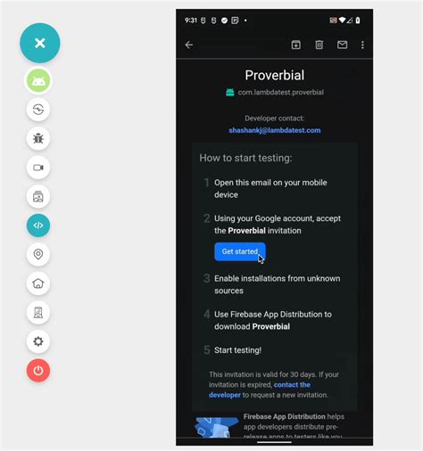 uploading app via firebase lambdatest