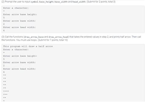 Solved Create A Python Program Half Arrow Py That Prints A Chegg Com