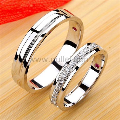 Matching Diamond Engagement Rings For Couples With Custom Engraving