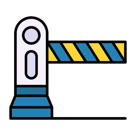 Premium Vector Auto Barrier Flat Illustration
