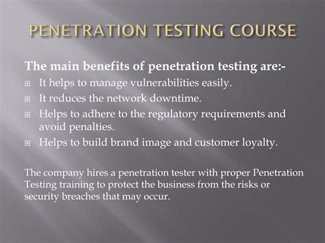 Ppt Penetration Testing Course Powerpoint Presentation Free Download