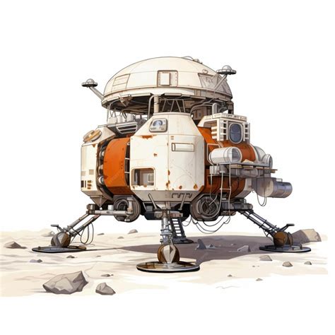 Premium Photo Planetary Lander On White Background