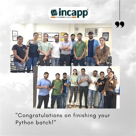 Incapp Congratulations On Finishing Your Python