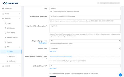 Coingate Connector Documentation Corefy