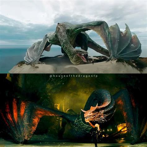 House Of The Dragon On Instagram Vhagar Vs Caraxes Size
