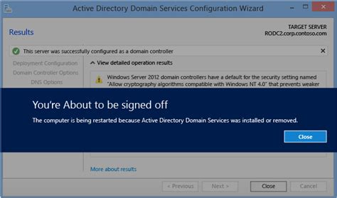 安装 windows server 2012 active directory 只读域控制器 rodc （级别 200
