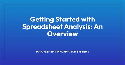Getting Started With Spreadsheet Analysis An Overview • Slm Self