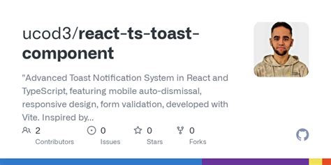 Github Ucod3react Ts Toast Component Discover A React And Typescript Based Toast