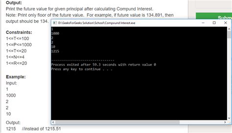 Geeksforgeeks Solution For Compound Interest