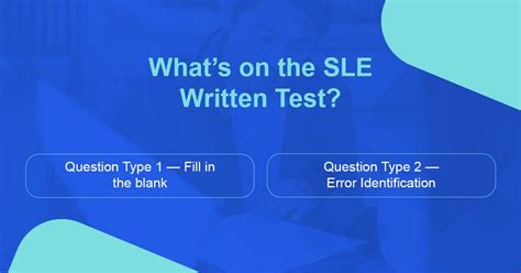 What Is The Sle Test Of Written Expression Lrdg