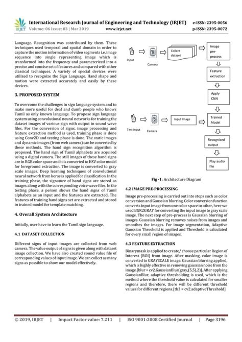 irjet tamil sign language recognition using machine learning to aid