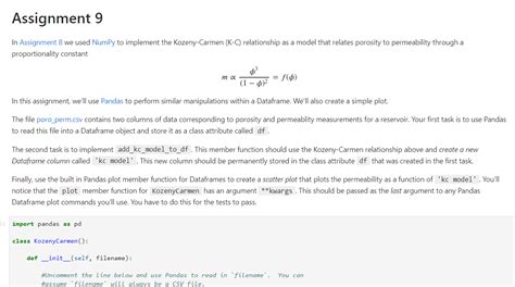 Assignment 9 In Assignment 8 We Used Numpy To