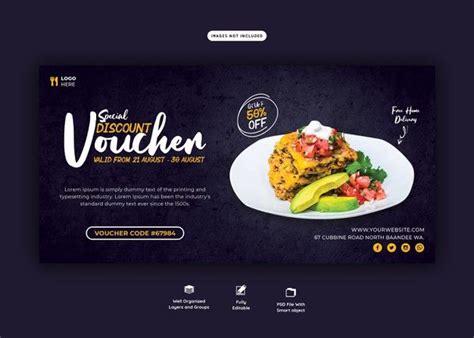 A Restaurant Website Design With An Image Of A Plate Of Food On The