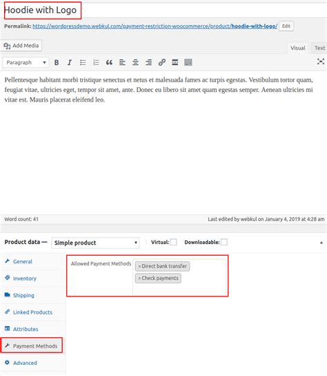 Payment Method Restriction Plugin For Woocommerce