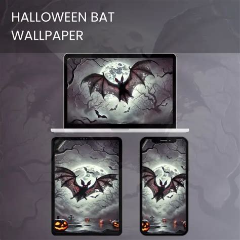 Halloween Bat Wallpaper Moonlit Omen In A Spooky Forest Aurabackdrop