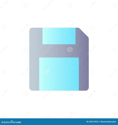 Save Flat Gradient Color Ui Icon Stock Vector Illustration Of Filled Interface 254319933