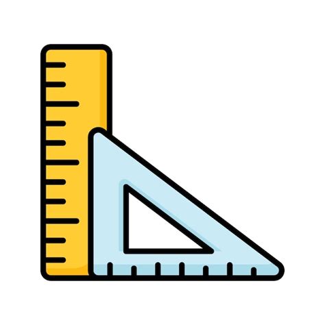 Premium Vector Tool For Measurement Or Calculating Length Premium Icon Of Ruler Triangular