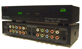 3 To 1 Optical S PDIF Audio Switcher HD Component Video Switch IR Remote EBay