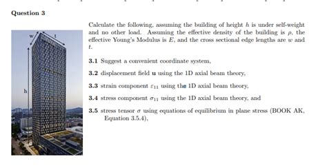 Calculate The Following Assuming The Building Of Chegg