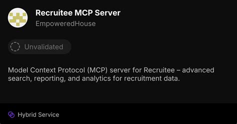 Servidor Mcp De Recruitee Mcp Servers Lobehub