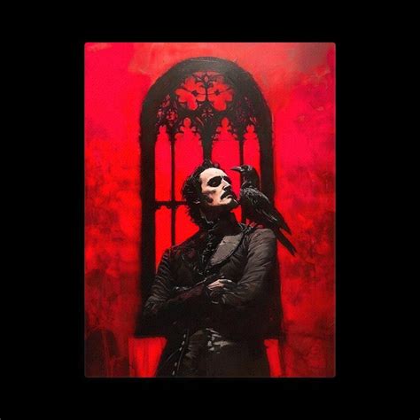 Edgar Allan Poe The Raven Wall Canvas Art Gothic Home Decor Literary