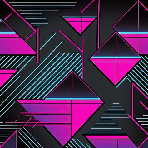 Premium Photo A Black Background With A Pink And Blue Pattern