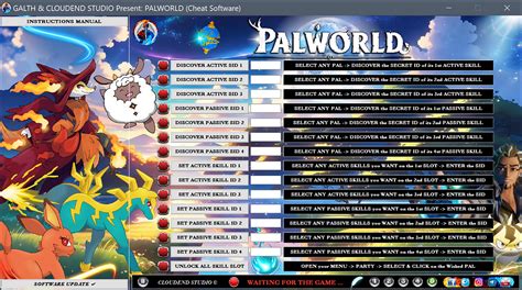 PALWORLD CHEATS, TRAINER, MOD, LEGENDARY DROP, 486 CODES + SHINY PAL SECRET ID EDITOR SKILLS & STATS