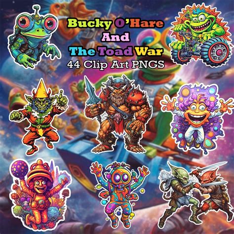 Bucky Ohare And The Toad War Png Sticker Set Png Clipart Png Etsy