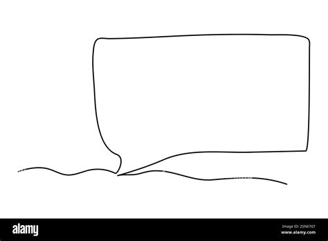 Continuous One Line Drawing Of Speech Bubble Doodle Vector Illustration Stock Vector Image