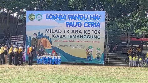 Milad Tk Aba Ke 104 Adakan Lomba Paud Ceria Muhammadiyah Jateng