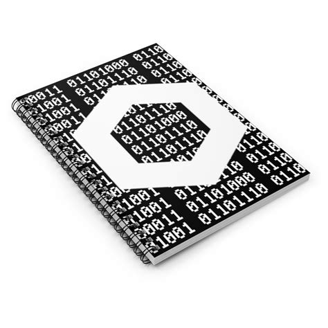 Chainlink Binary Code Notebook Link Coder Nerd Schwarze Etsyde