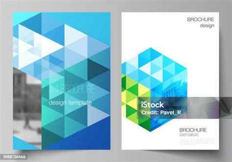A4 형식 현대 표지 샘플의 벡터 레이아웃 안내 책자 잡지 전단지 책자 연례 보고서에 대 한 서식 파일을 디자인 합니다 파란색